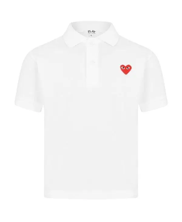 Play Comme Des Garcon Logo Short-sleeved Polo Shirt