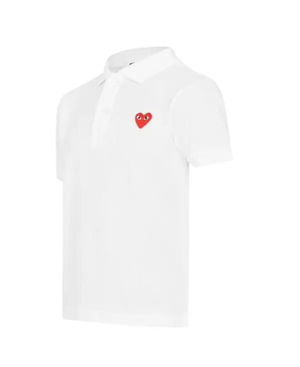 Play Comme Des Garcon Logo Short-sleeved Polo Shirt