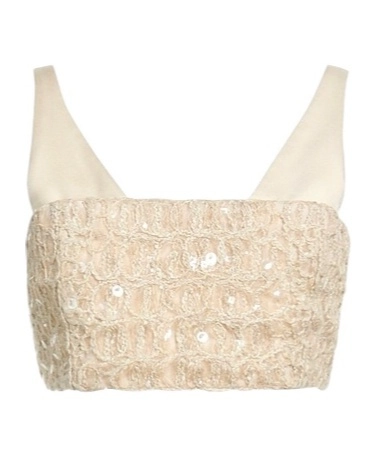 Brunello Cucinelli Sleeveless Embellished Crop Top