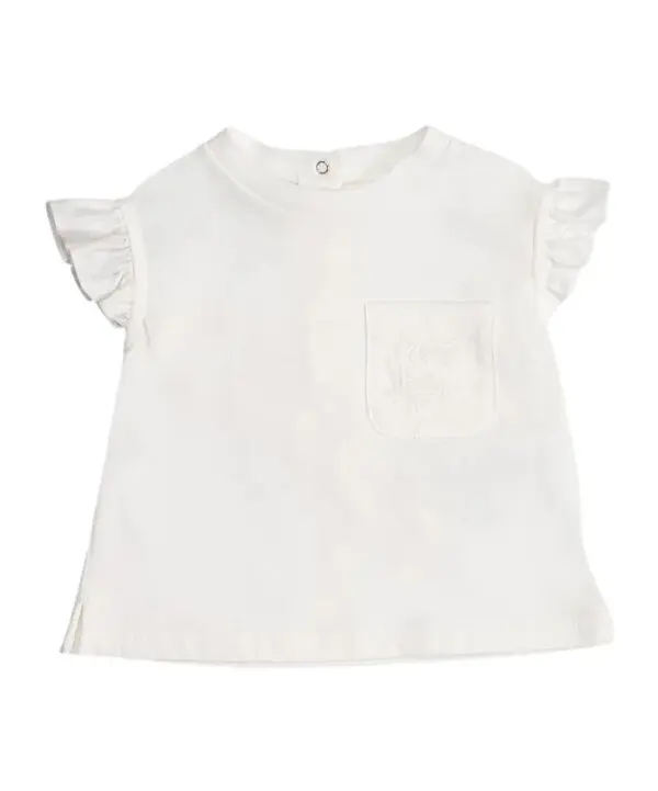 Etro Baby T-shirt With Pegaso Embroidery - White