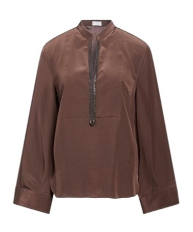 Brunello Cucinelli Solid-color Satin Long Sleeves