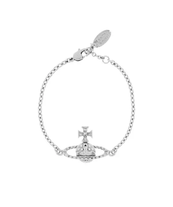 VIVIENNE WESTWOOD Orb And Saturn Logo Bracelet - White