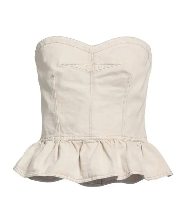 Isabel Marant Étoile Color Denim Strapless Tube Top