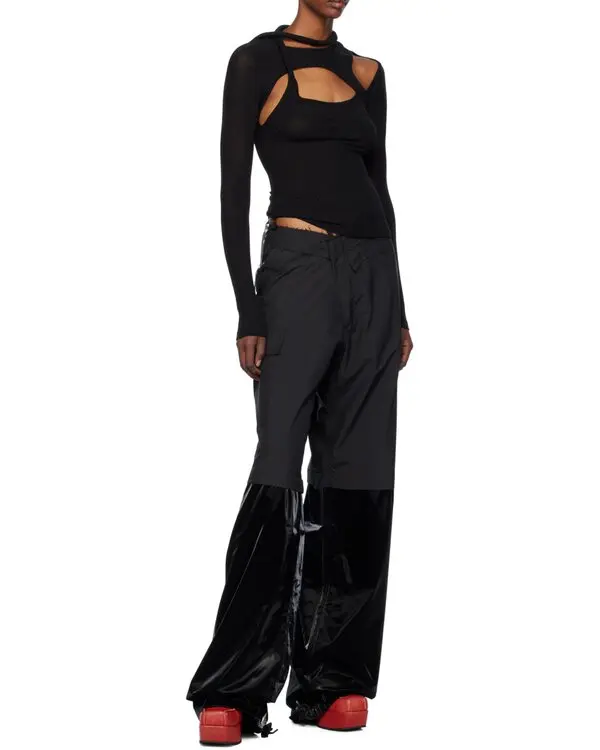 Ottolinger Patchwork Trousers With Raw-cut Finish