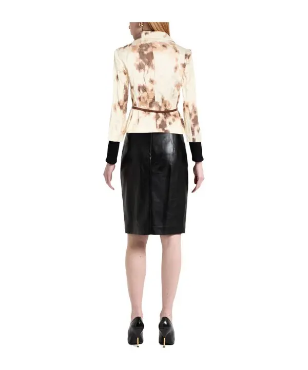 Max Mara Multi-colored Single-breasted Blazer With Belt