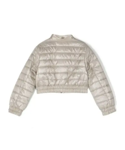 Herno Metallic Cropped Padded Jacket