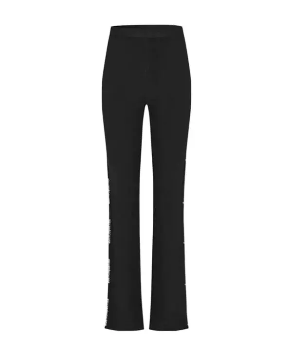 Alexander Wang Jacquard Logo High-waist Straight Leg Pants