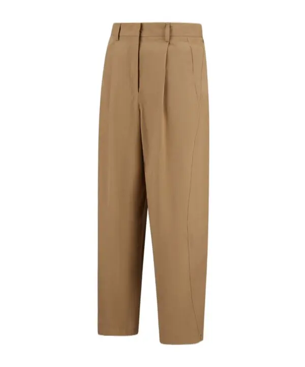 Herno Tailored Trousers With Elasticated Waist - Camel