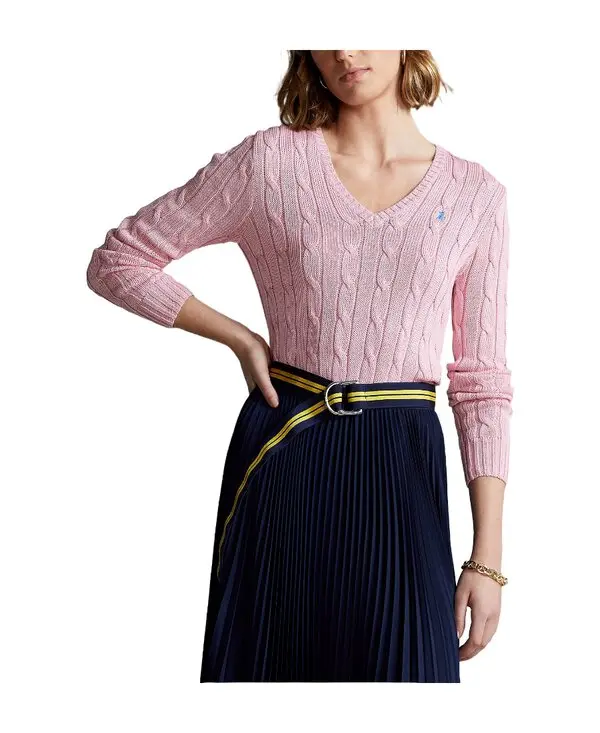Polo Ralph Lauren Twisted Knitted V-neck Sweater