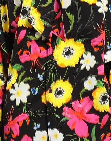 Balenciaga Floral Print Crepe Blouse