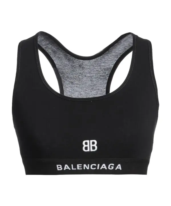 Balenciaga Sleeveless Sports Top With Embroidered Logo