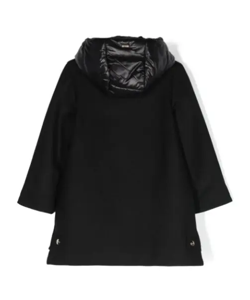 Herno Logo Plaque Hooded Coat