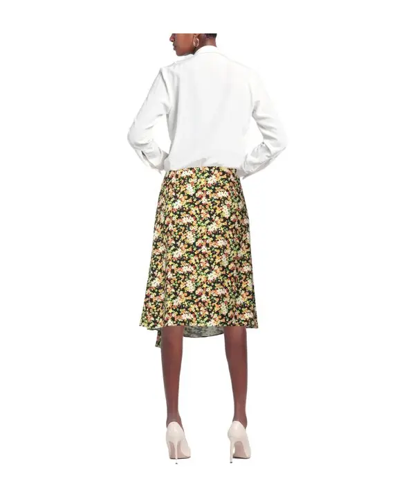 Marni Floral Print Asymmetrical Midi Dress