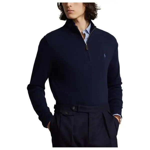 Polo Ralph Lauren Embroidered Zip-up Pullover - Black