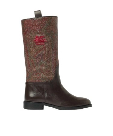 Etro Paisley-panel Leather Boots