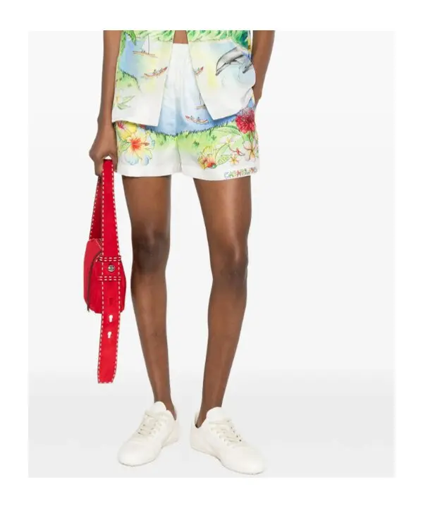 Casablanca Aloha Swim Shorts - White