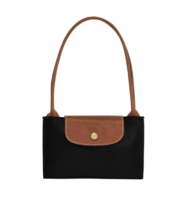 Longchamp Le Pliage Large Tote With Embossed Logo Flap - Black