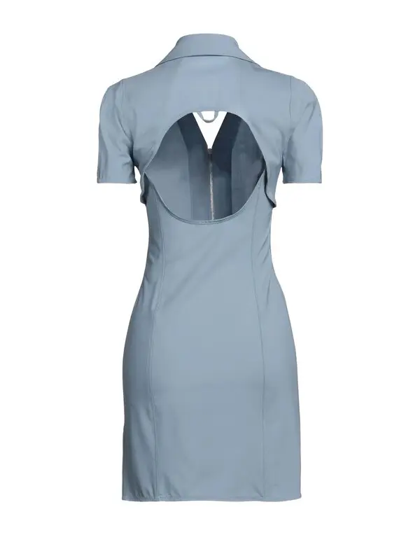 Jacquemus Shirt Dress With Zip Closure - Blue