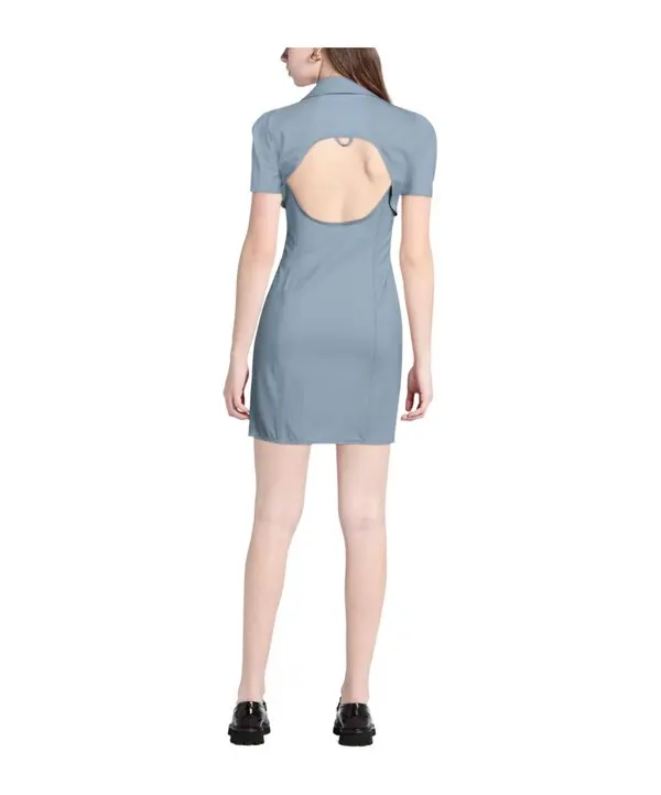 Jacquemus Shirt Dress With Zip Closure - Blue
