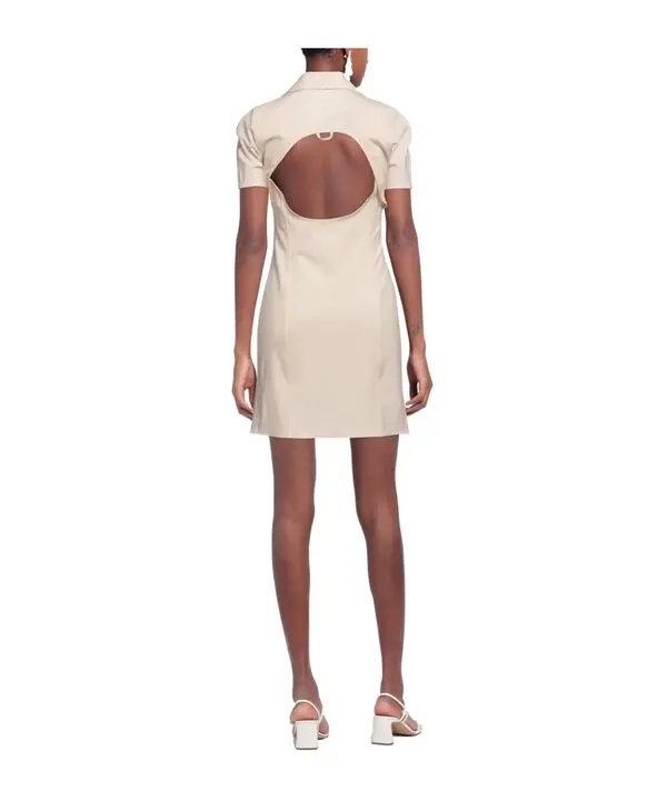 Jacquemus Short Sleeve Shirt Dress - Ivory
