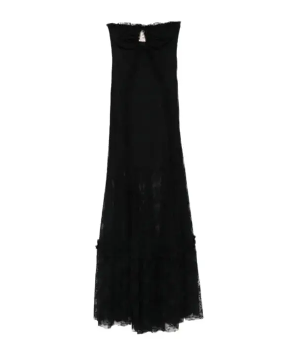 ANIYE BY Era Ruffled Lace Strapless Maxi Dress