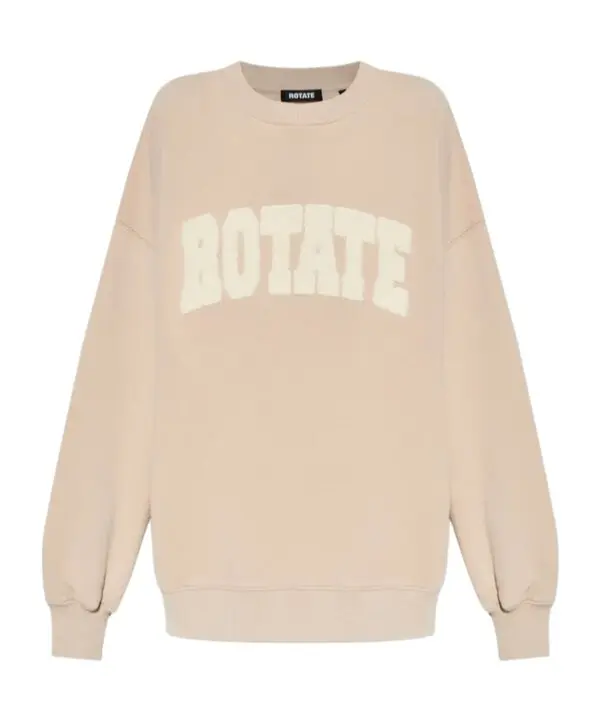 ROTATE BY BIRGER CHRISTENSEN Logo-appliqué Sweatshirt - Beige