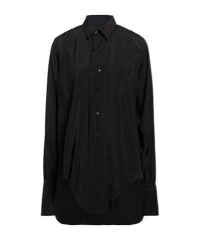 MAISON MARGIELA Oversized Satin Shirt - Black