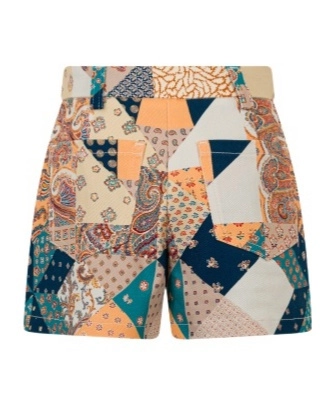 Etro Patchwork Print Shorts - Nude