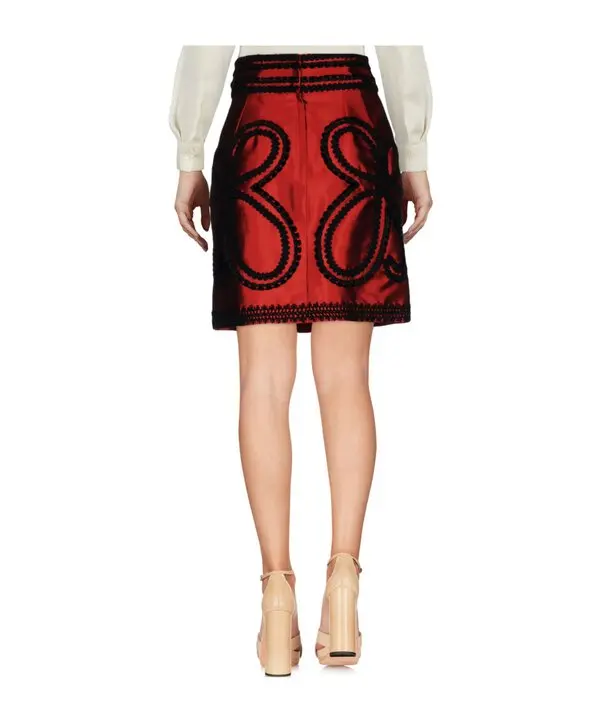 Dolce & Gabbana Two-tone Embellished Satin Midi Skirt
