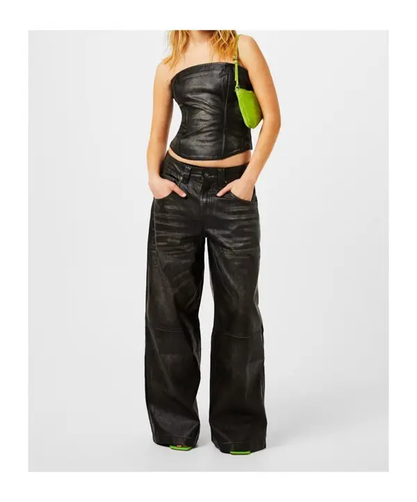 JADED LONDON Lace-up Corset With Side Zip And Curved Hem