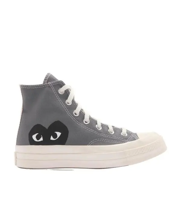 Play Comme Des Garcon Logo High-top Sneakers - Gray