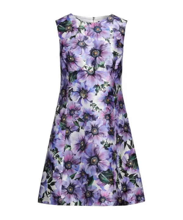 Dolce & Gabbana Sleeveless Floral Print Midi Dress