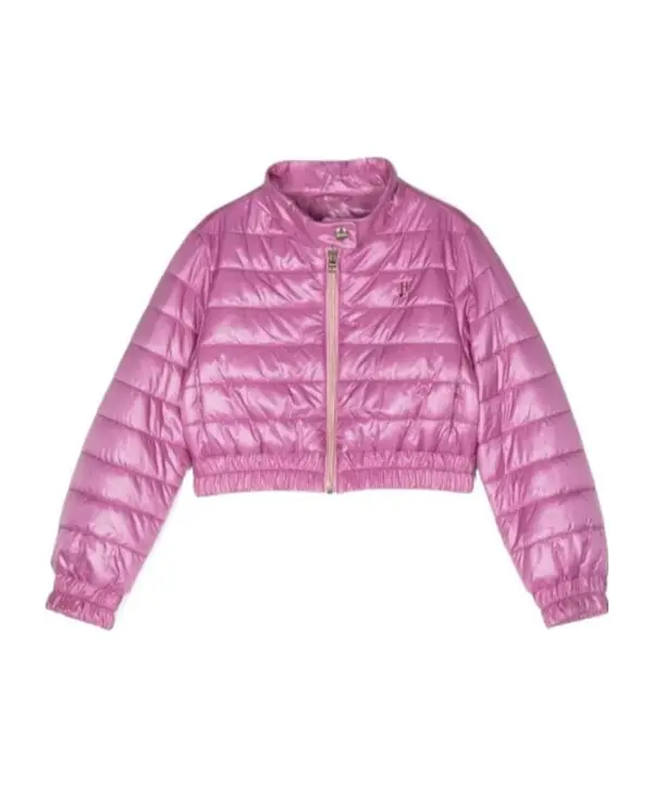 Herno Metallic Cropped Padded Jacket