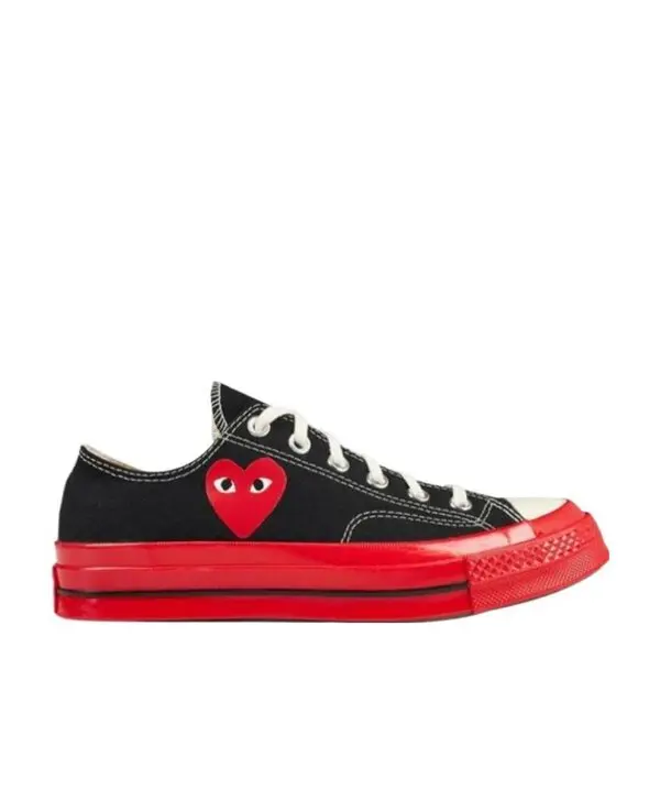 Play Comme Des Garcon Logo Low-top Sneakers - Red