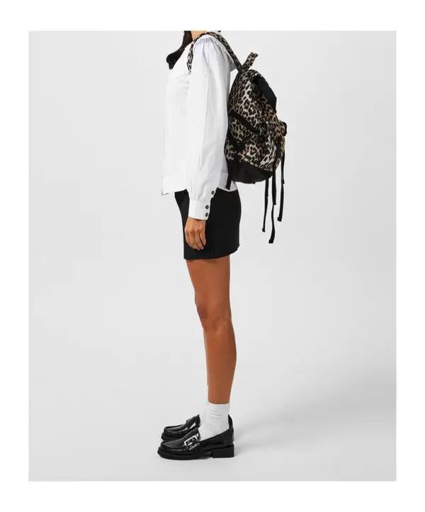 GANNI Leopard Print Backpack