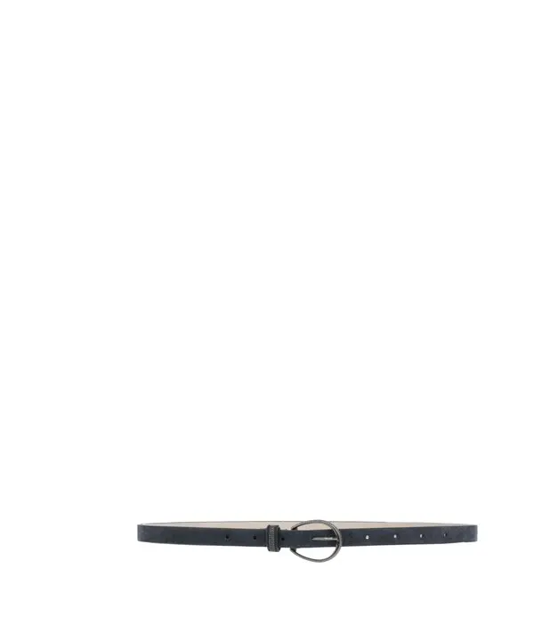 Brunello Cucinelli Suede Skinny Belt - Blue