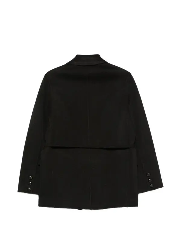 SEMICOUTURE Single-breasted Jacket With Tie Detail - Black