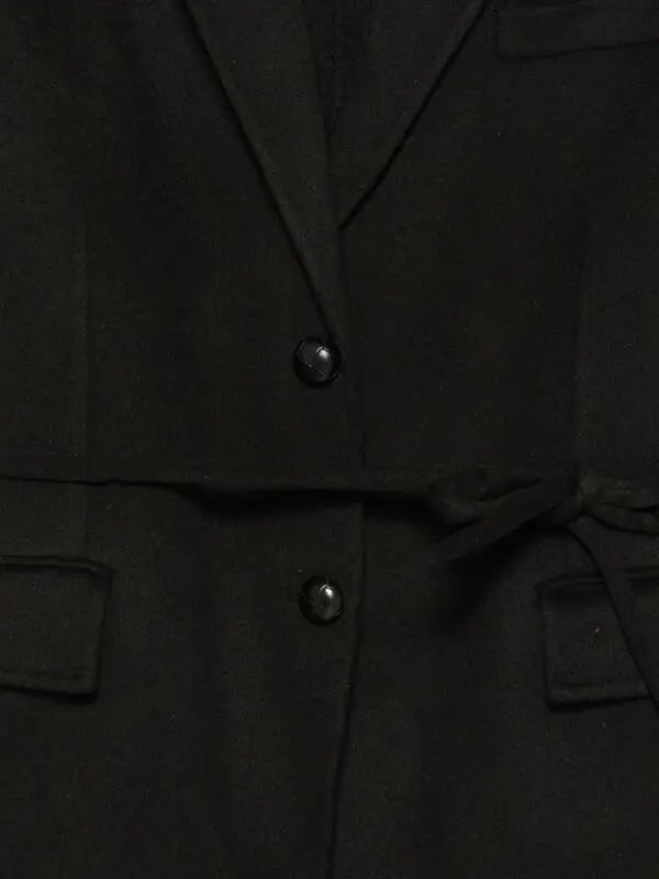 SEMICOUTURE Single-breasted Jacket With Tie Detail - Black