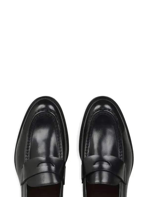 Etro Leather Penny Strap Loafers