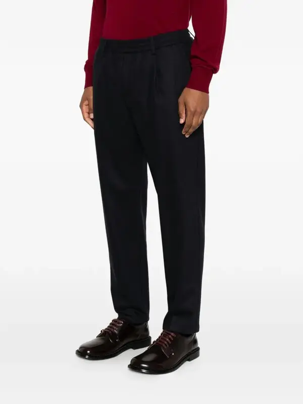 Eleventy Elastic-waist Wool Trousers