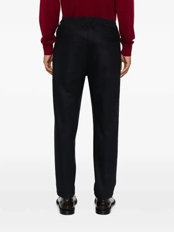 Eleventy Elastic-waist Wool Trousers