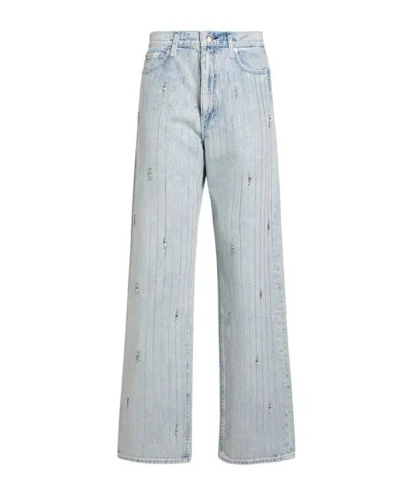 Rag & Bone Embellished Wide-leg Jeans