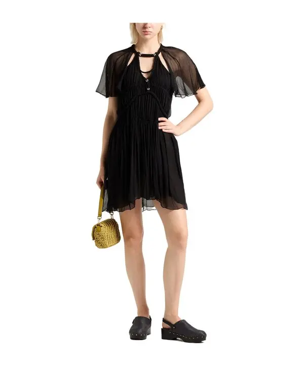 Isabel Marant Étoile Flared Chiffon Dress With Bell Sleeves