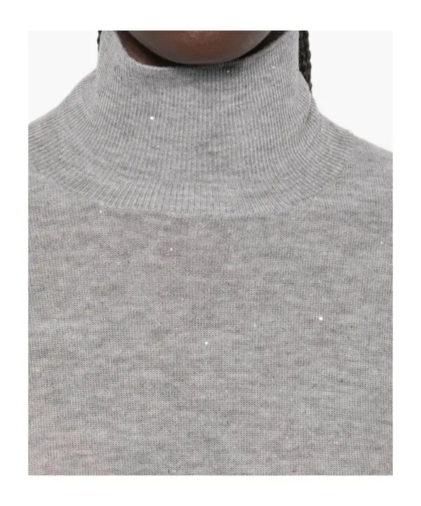 Fabiana Filippi Sequin-embellished High-neck Sweater