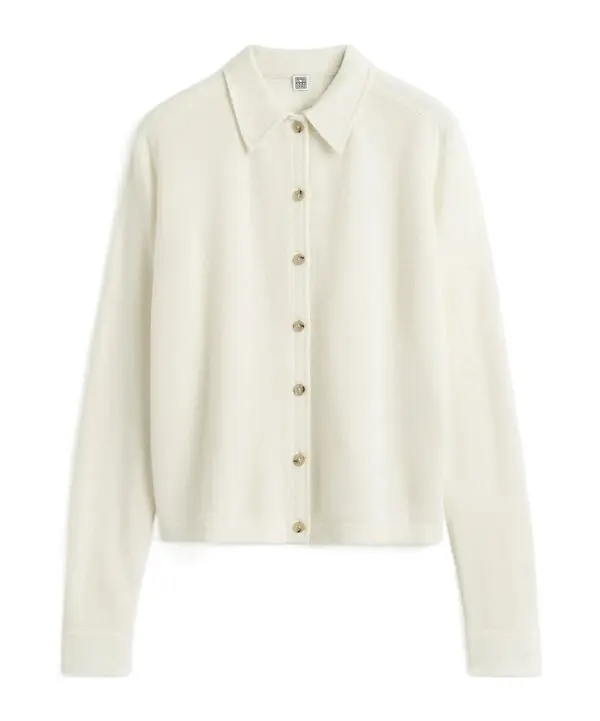 TOTEME Cashmere Lapel Collar Cardigan