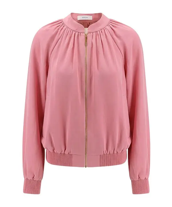 JOSEPH Gathered Zip-up Jacket - Pink