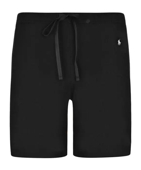 Polo Ralph Lauren Drawstring Waist Sports Shorts With Embroidered Logo - Black