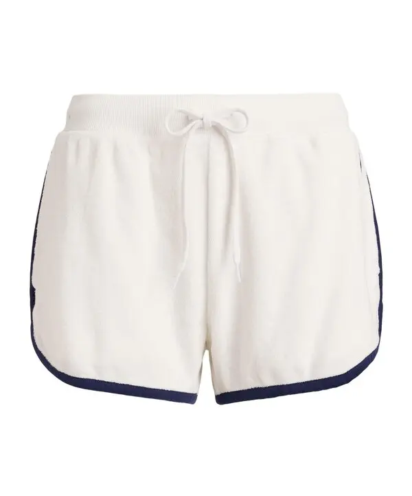 Just Cavalli Terry Cloth Athletic Shorts With Drawstring Waist