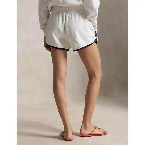 Just Cavalli Terry Cloth Athletic Shorts With Drawstring Waist