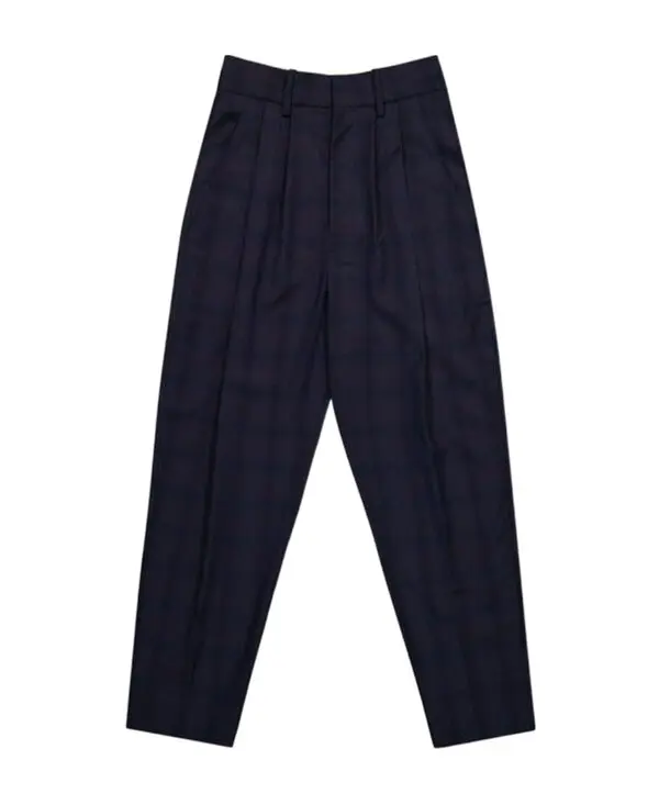 Isabel Marant Étoile Plaid Virgin Wool Trousers